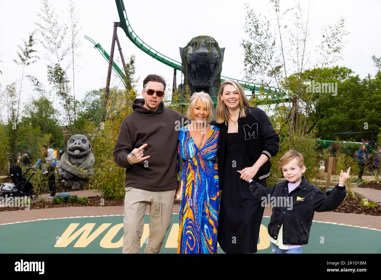 Danny Jones, Georgia Horsley and family at the launch of the new themed ...
