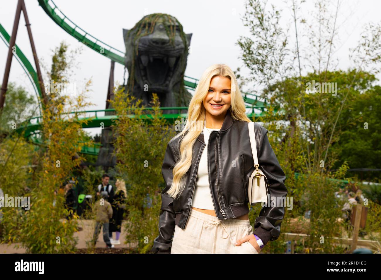 Abbie Quinnen arriving for the launch of the new themed land, World of ...