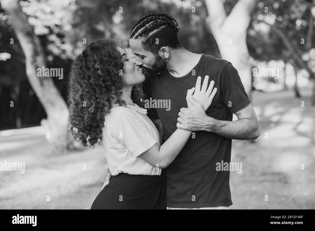 Passionate Hug Black And White
