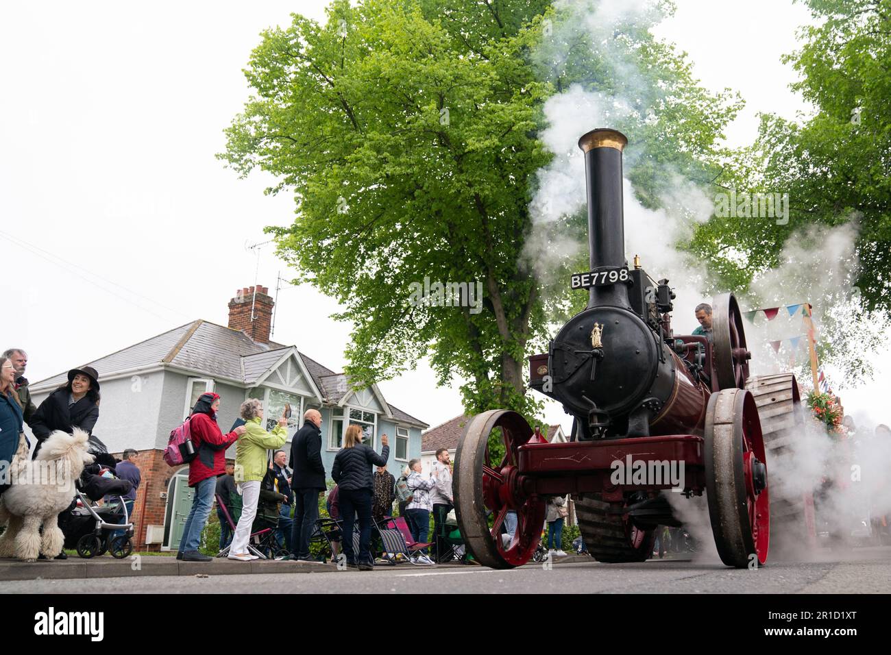 A steam traction engine leads the Spalding Flower Parade which returns ...