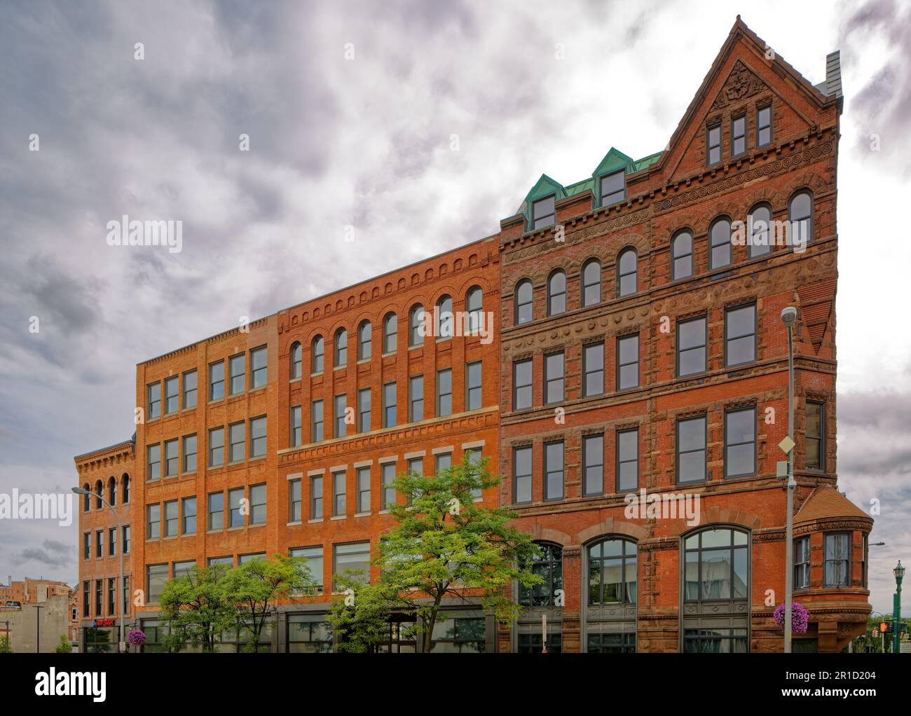 Red brick and stone Third National Bank Building, aka Community Chest ...