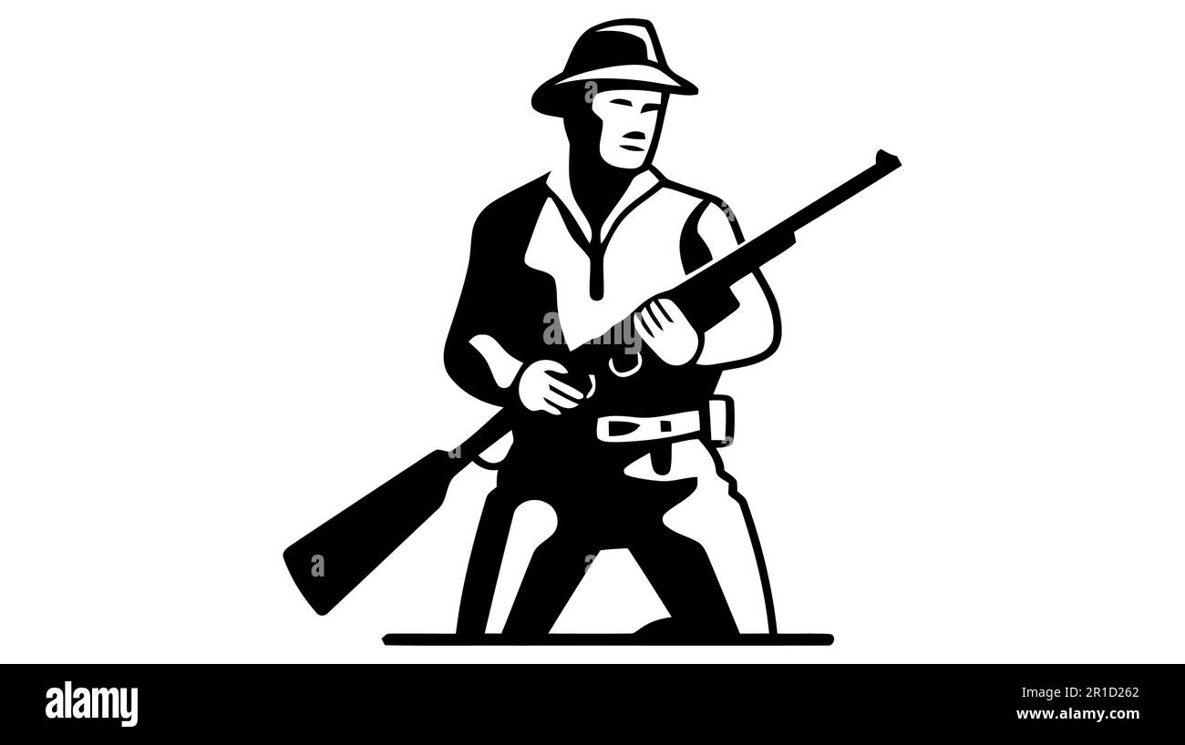 Hunting and fishing icon, logo. Vector illustration on white background ...