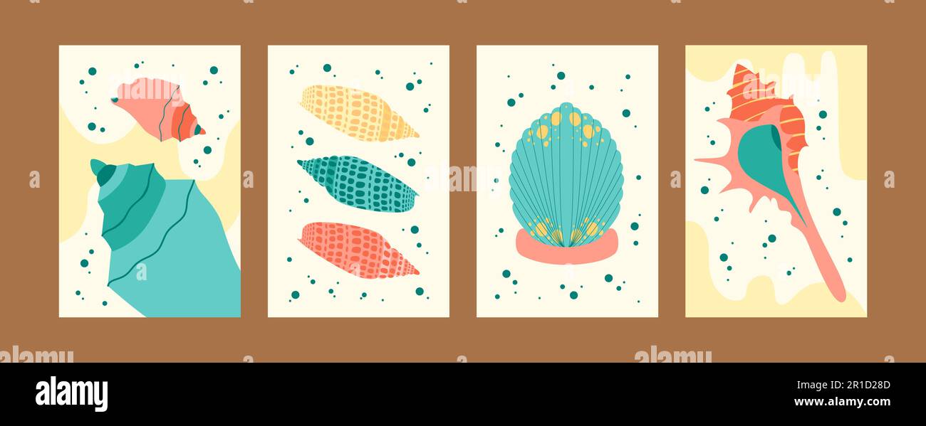 Seashell illustrations Stock Vector Images - Alamy