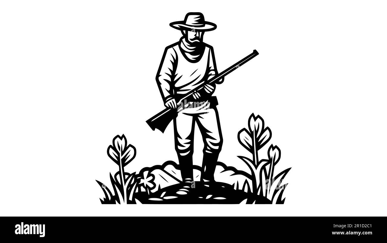 Hunting and fishing icon, logo. Vector illustration on white background ...
