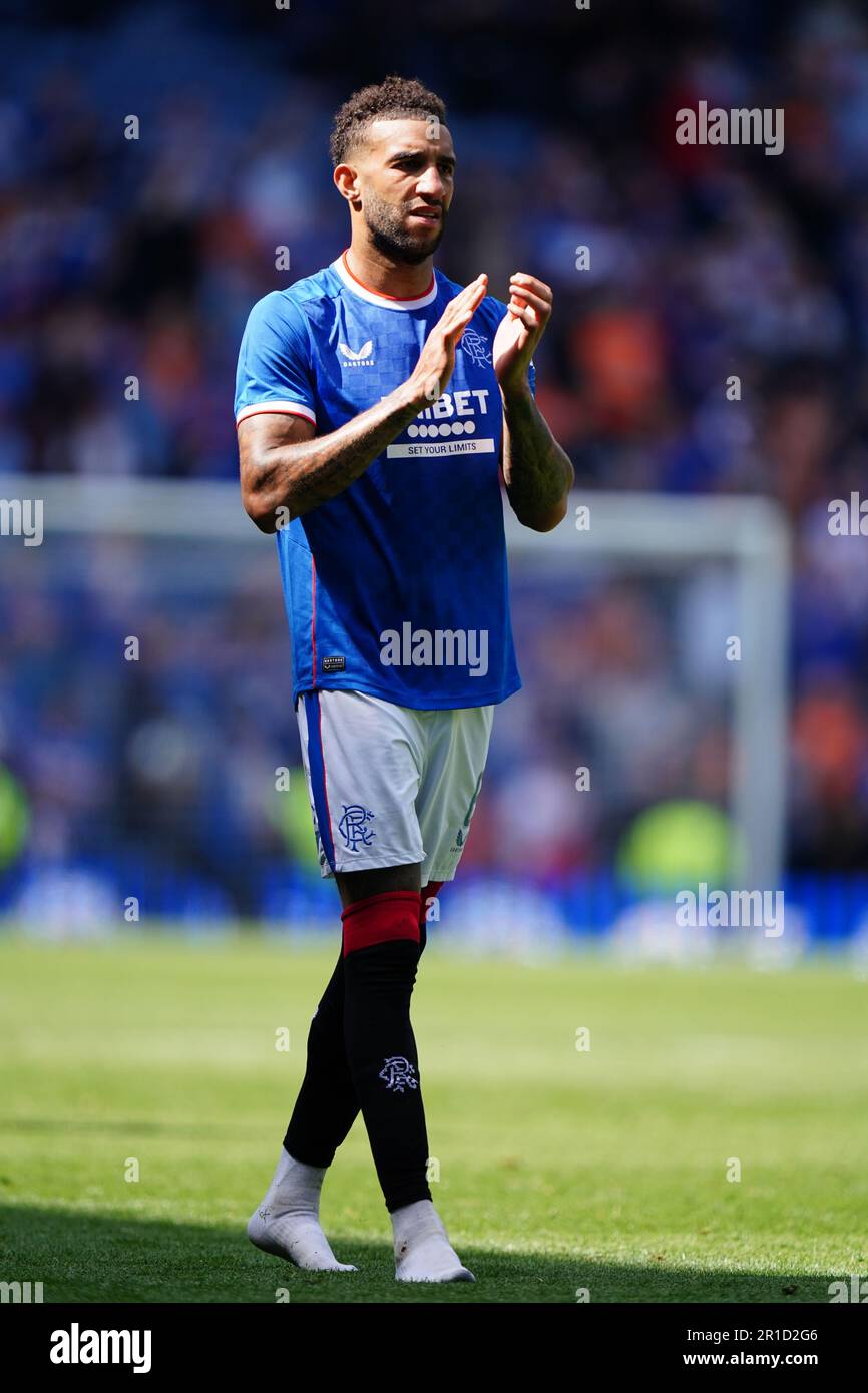 Rangers' Connor Goldson applauds the fans after the cinch Premiership ...