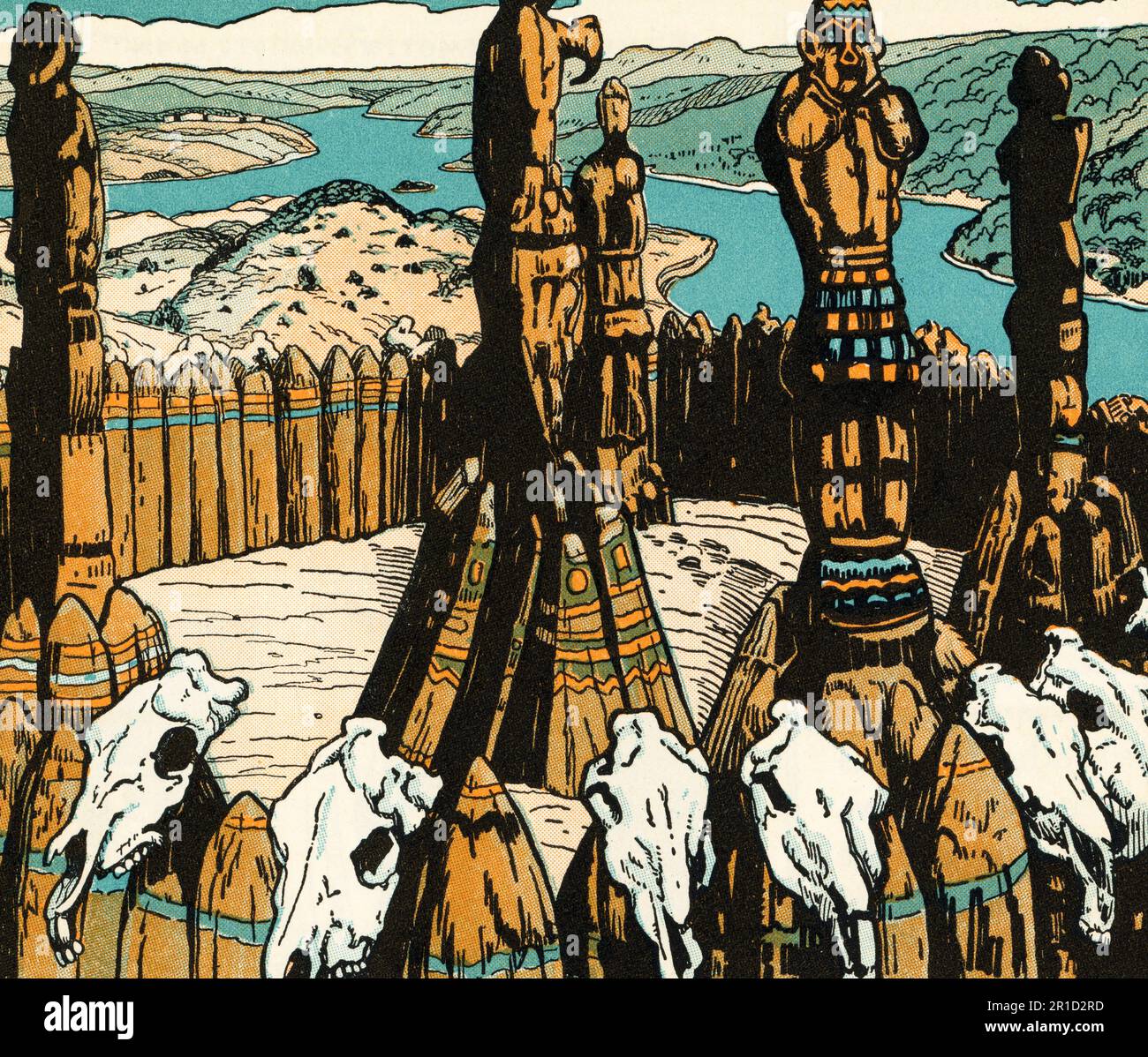Idols of pagan Russia, c1933. After Nicholas Roerich (1874-1947 Stock ...
