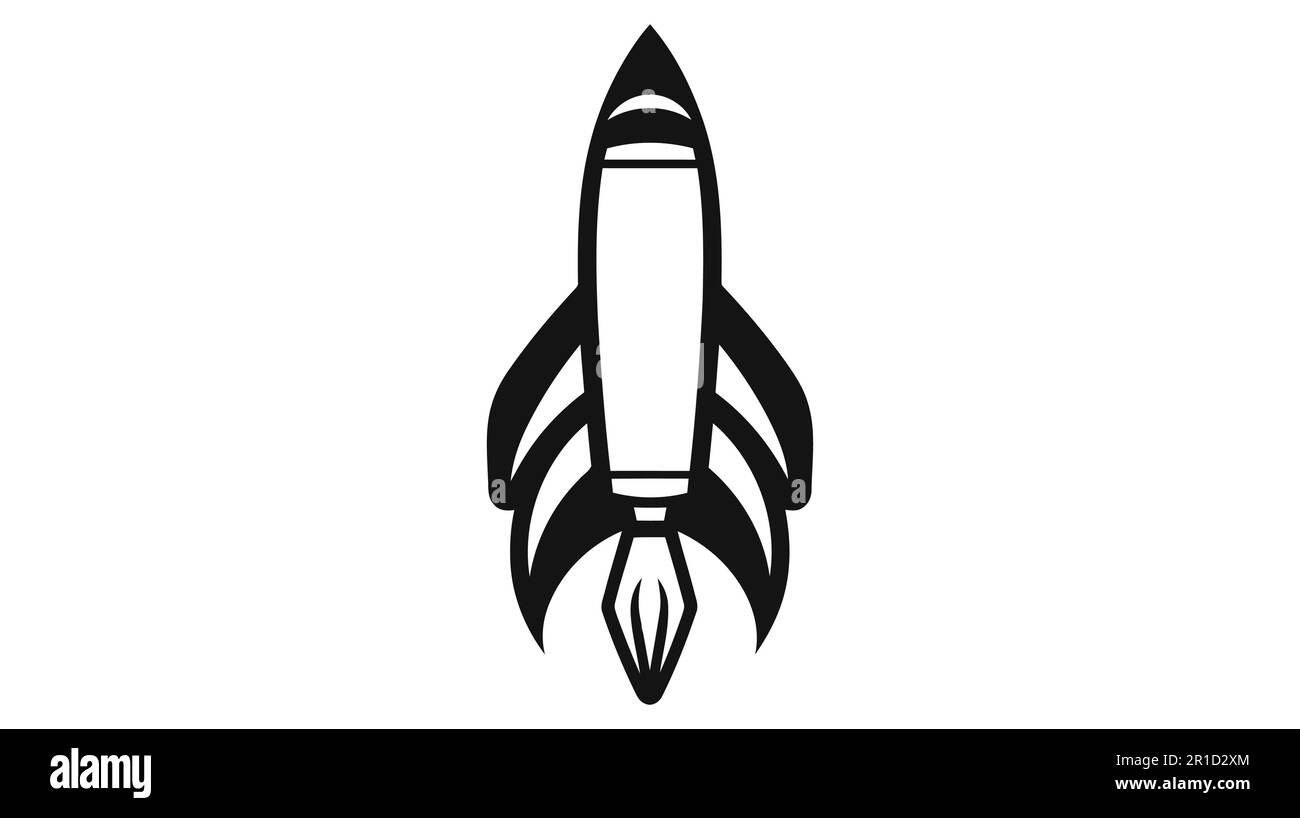 Rocket vector icon, logo on white background Stock Vector Image & Art ...