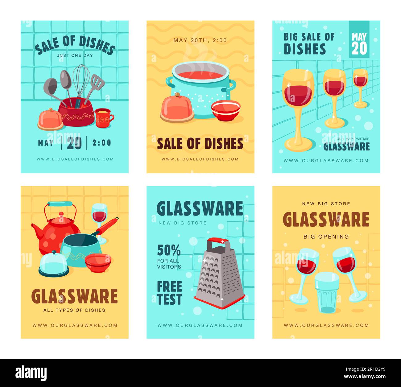 Sale brochure designs with kitchen utensils Stock Vector Image & Art ...