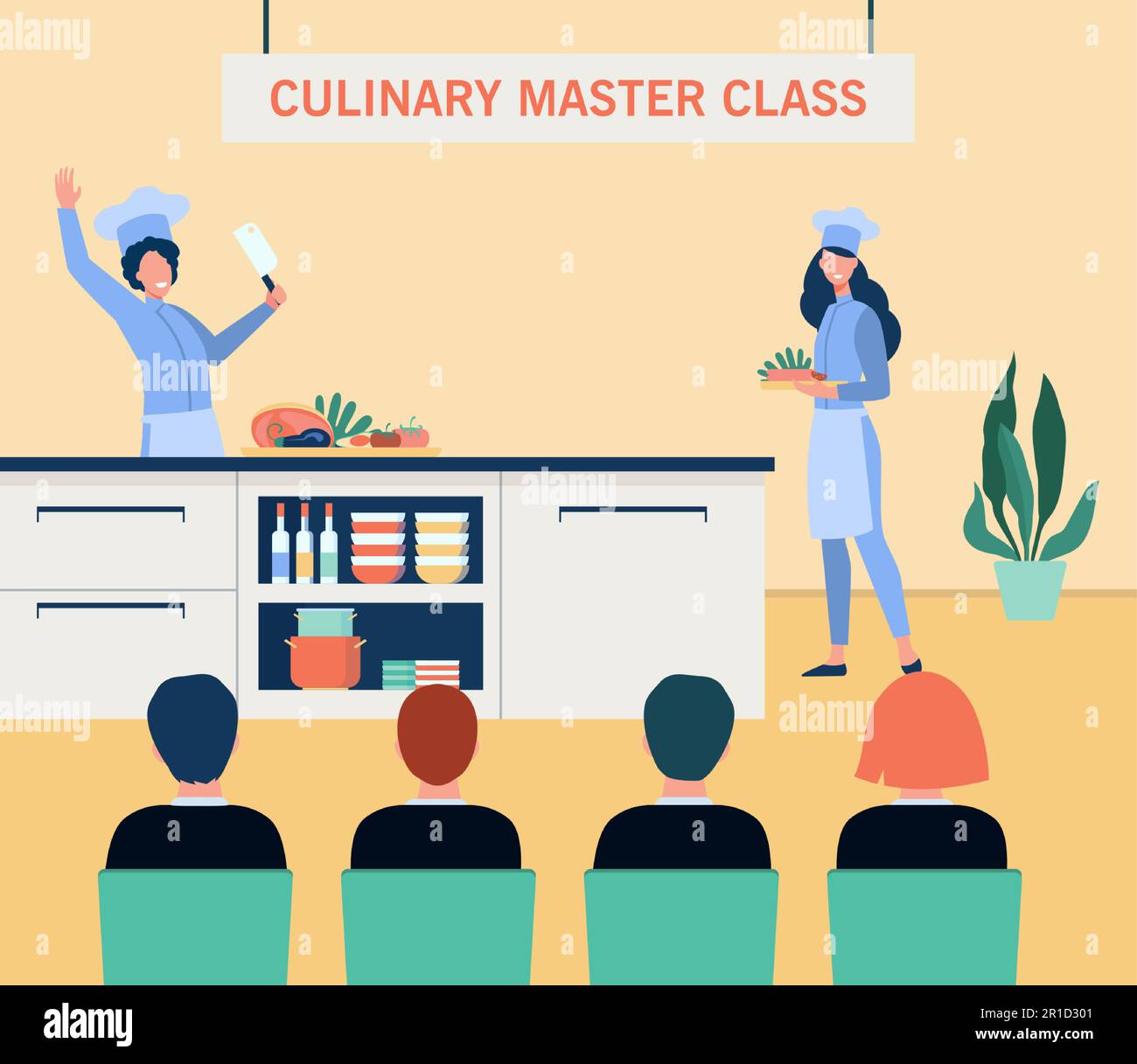 Male female business people preparing Stock Vector Images - Alamy