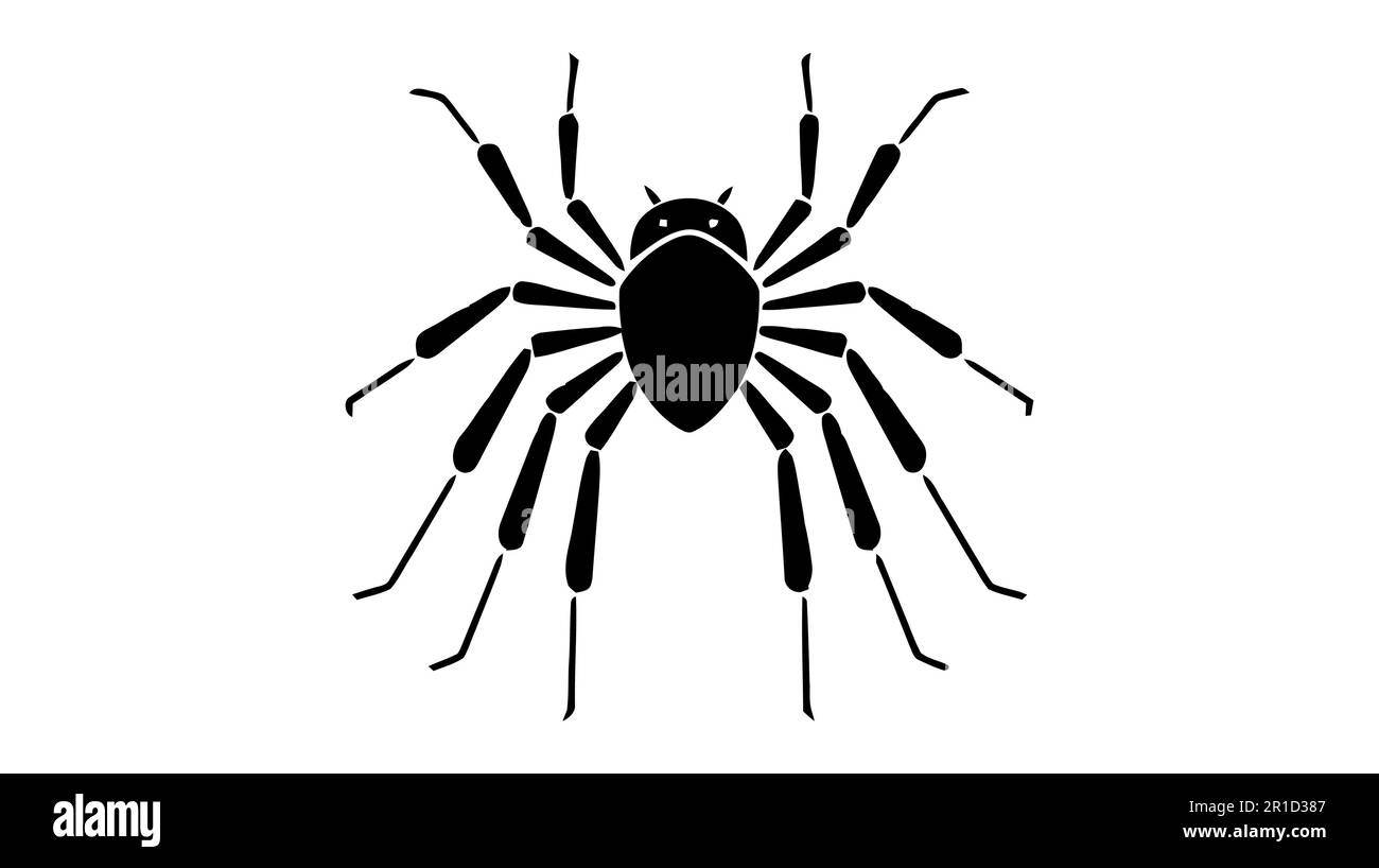 Spider black icon, logo. Vector illustration isolated on white ...