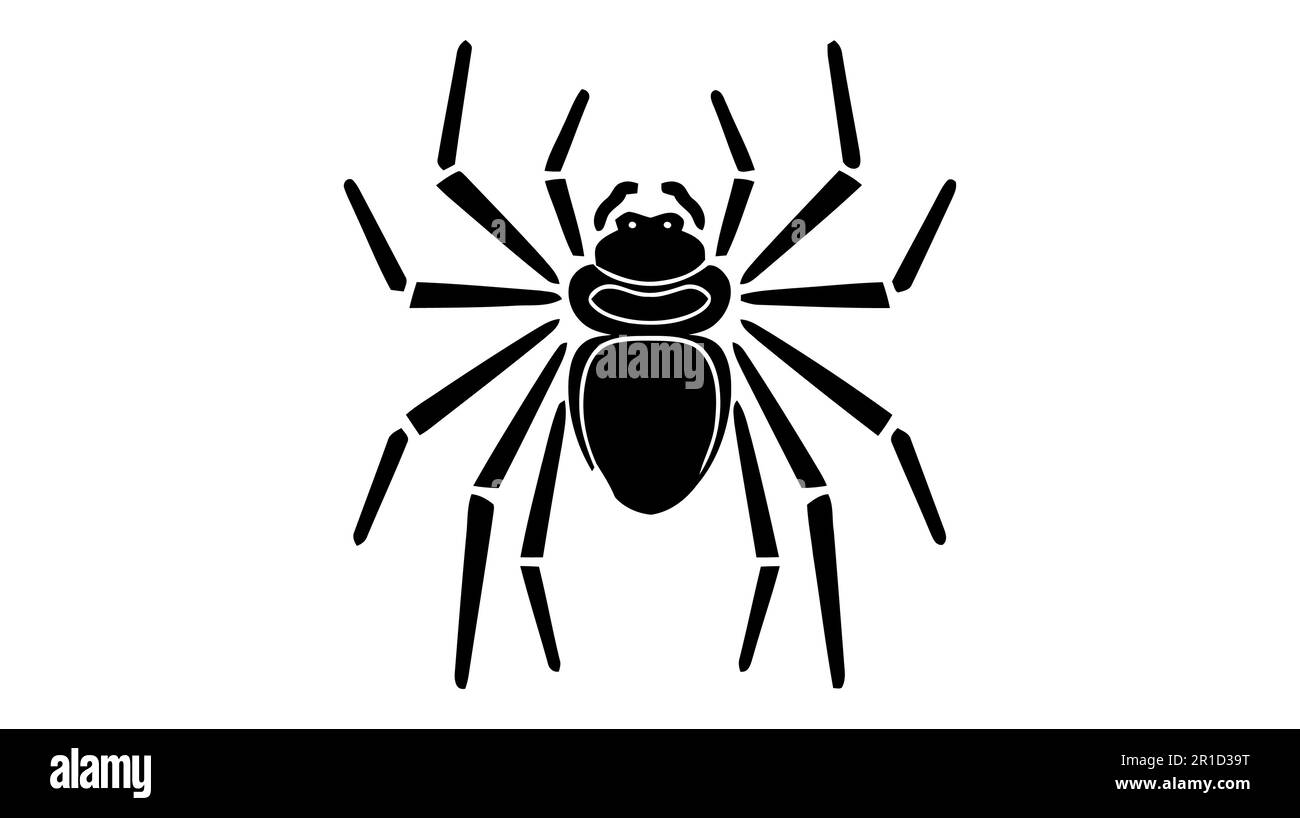 Spider black icon, logo. Vector illustration isolated on white ...