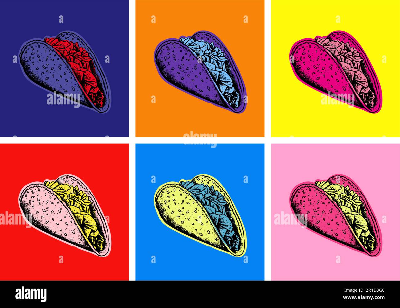 Taco shell Stock Vector Images - Alamy