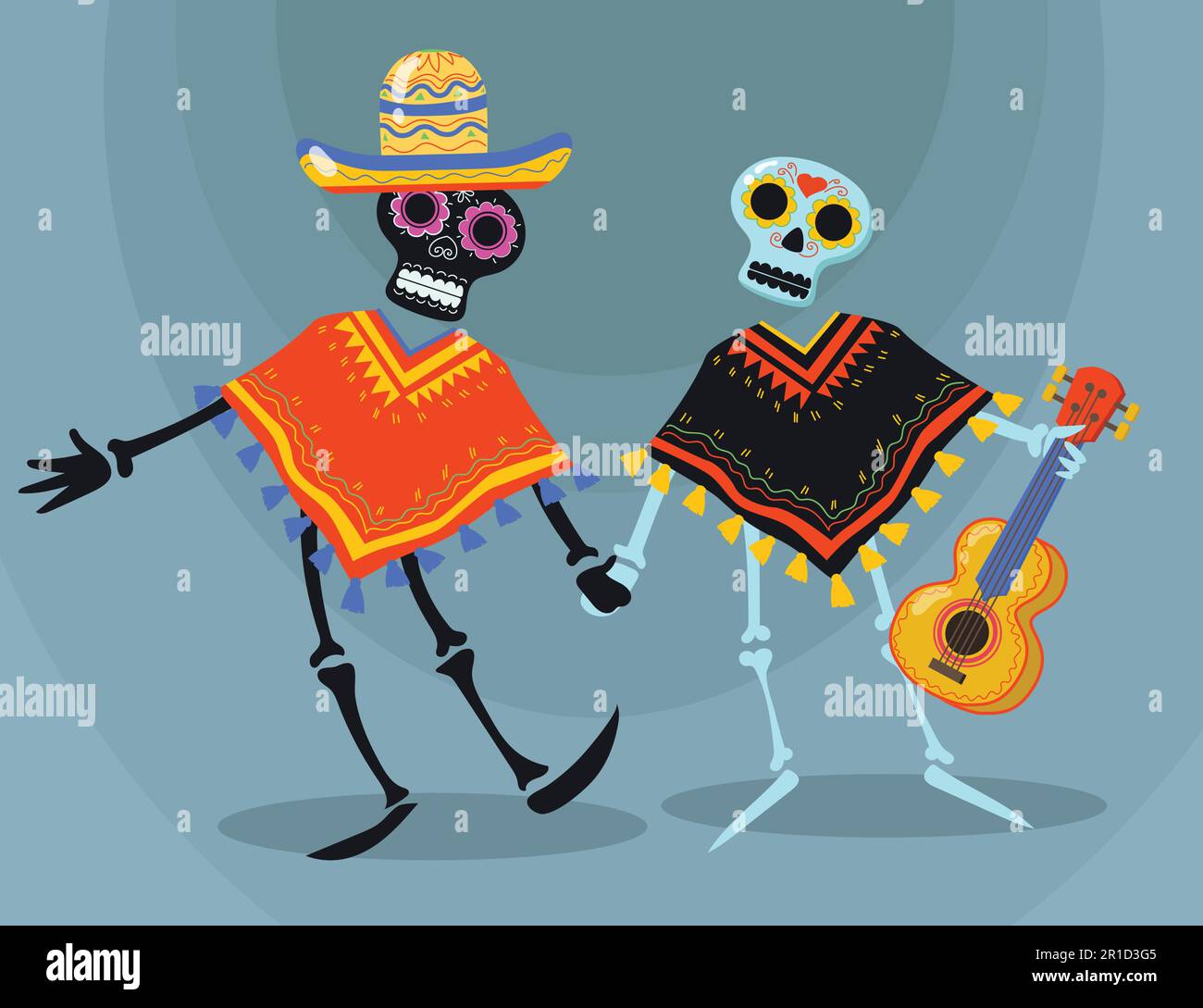 Mexican human skull sombrero hat hi-res stock photography and images ...