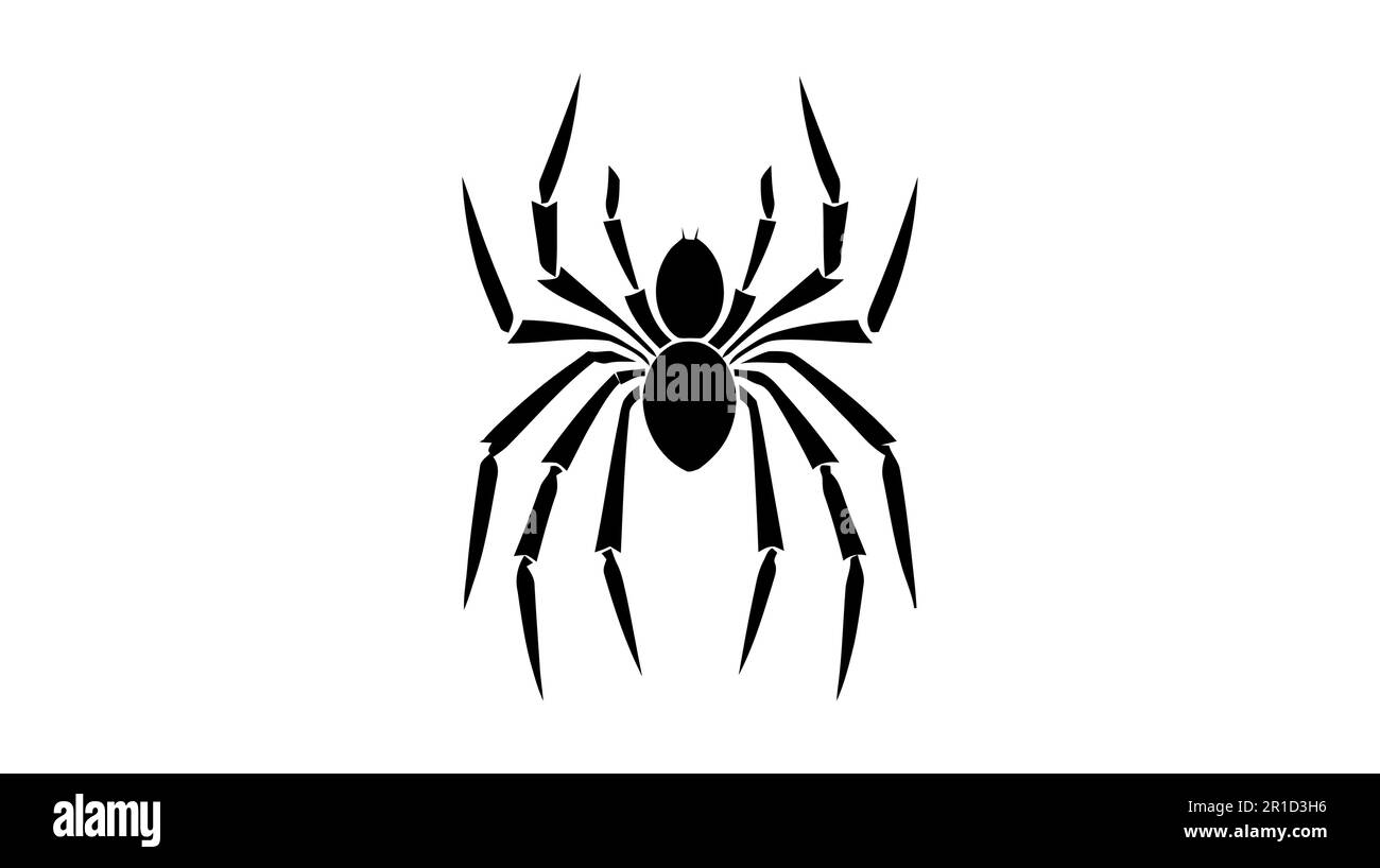 Spider black icon, logo. Vector illustration isolated on white ...