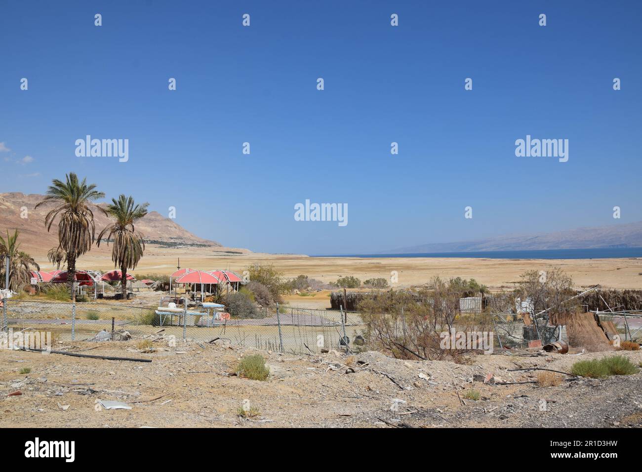 Deserted remains of the Ein Gedi Spa in the Ein Gedi Beach Area, Israel ...