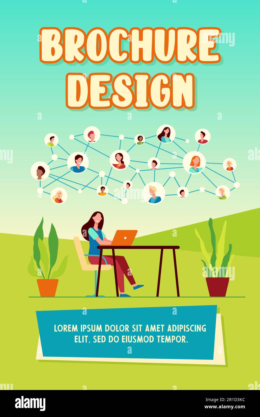 Cartoon illustration people connecting networking hi-res stock ...