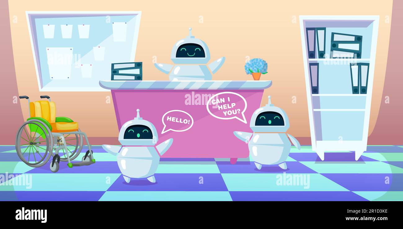 Cartoon chatbots working instead of people Stock Vector Image & Art - Alamy