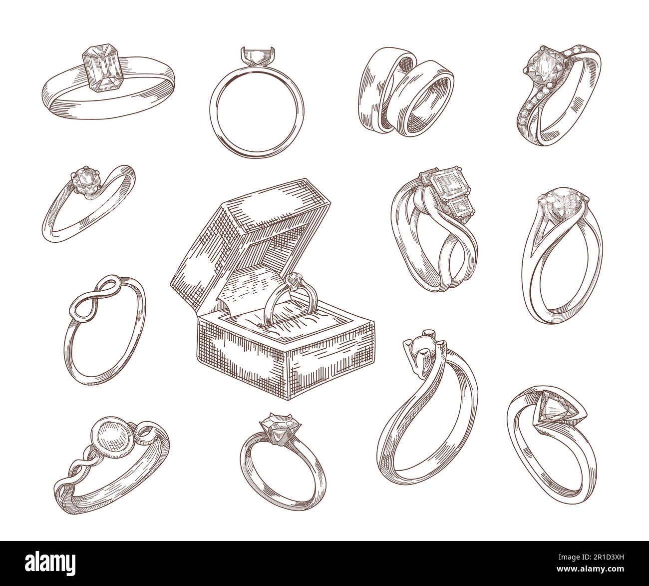 Vintage engraved illustration engagement hi-res stock photography and ...
