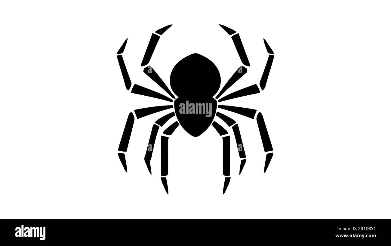 Spider black icon, logo. Vector illustration isolated on white ...