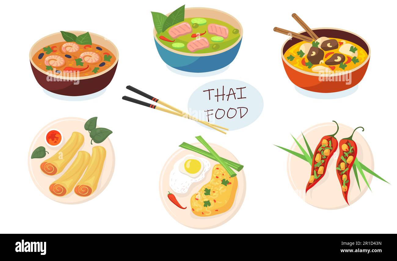 Traditional asian spicy meat Stock Vector Images - Alamy