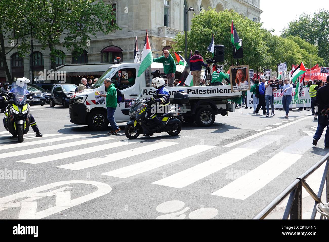 Paris, France. 13 May 2023. People march, demonstrate, manifestation ...