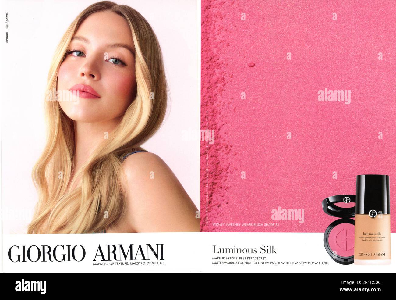 Two page Advert from Vogue Magazine May 2023 Issue USA Stock Photo - Alamy