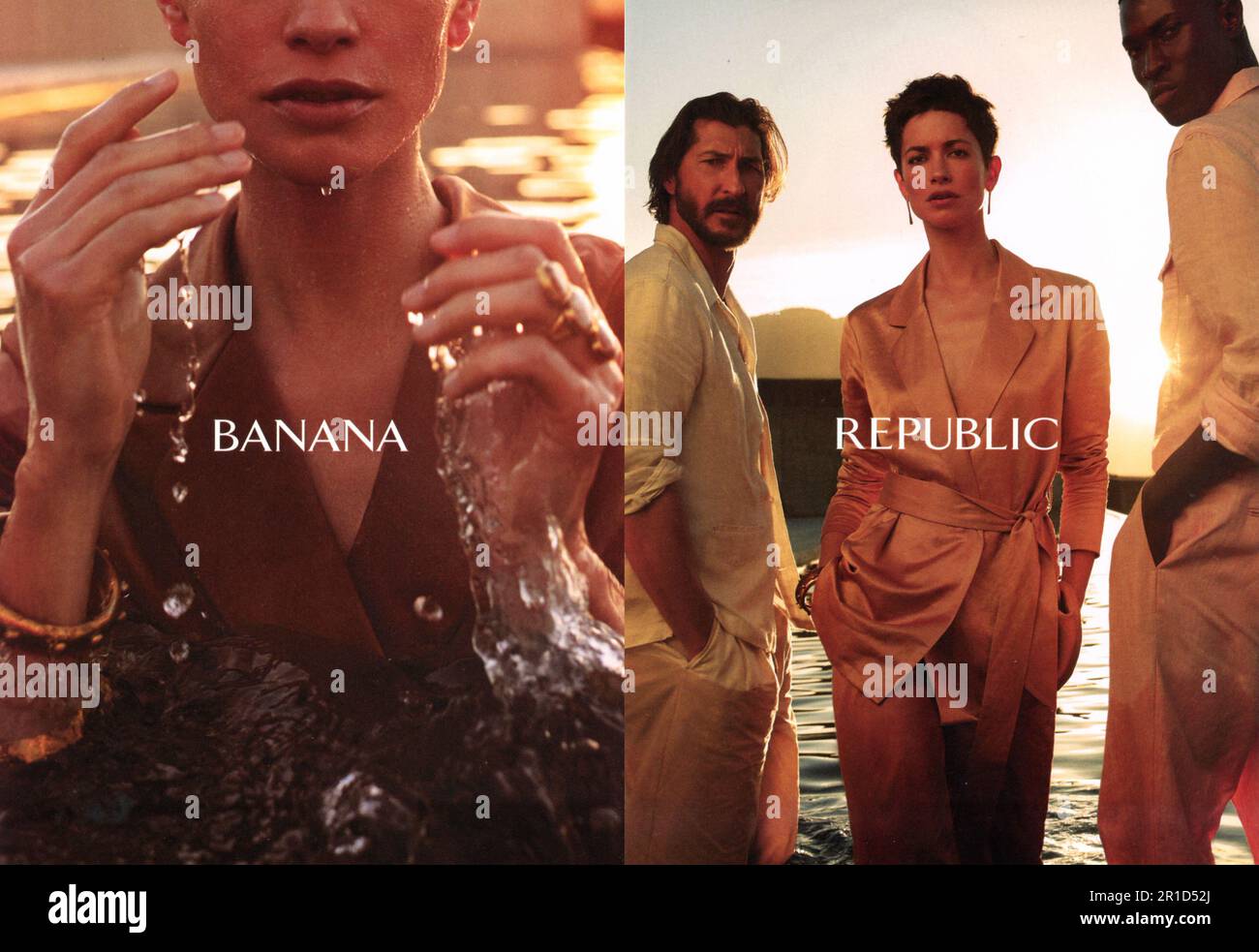 Two page Advert from Vogue Magazine May 2023 Issue USA Stock Photo - Alamy