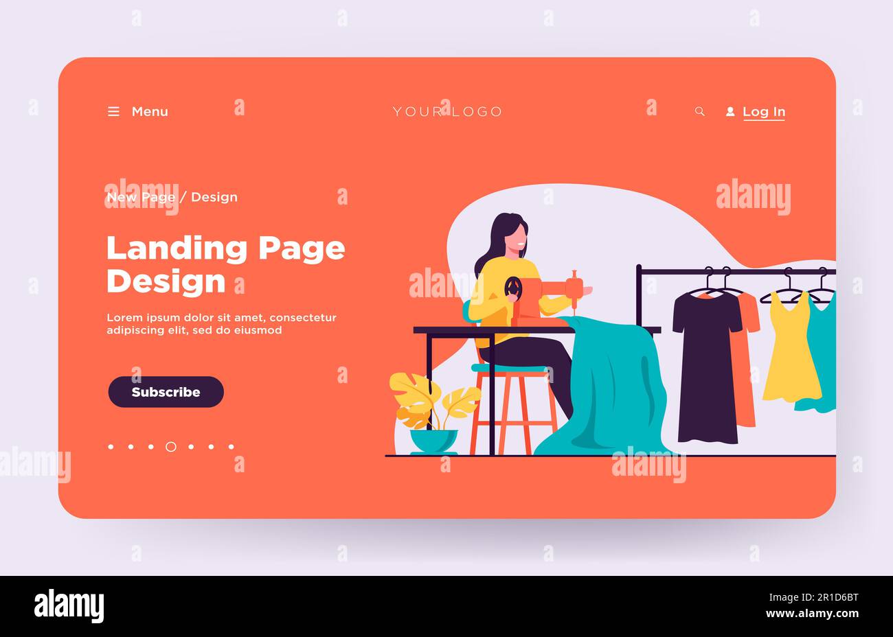 Sewing new clothes Stock Vector Images - Alamy