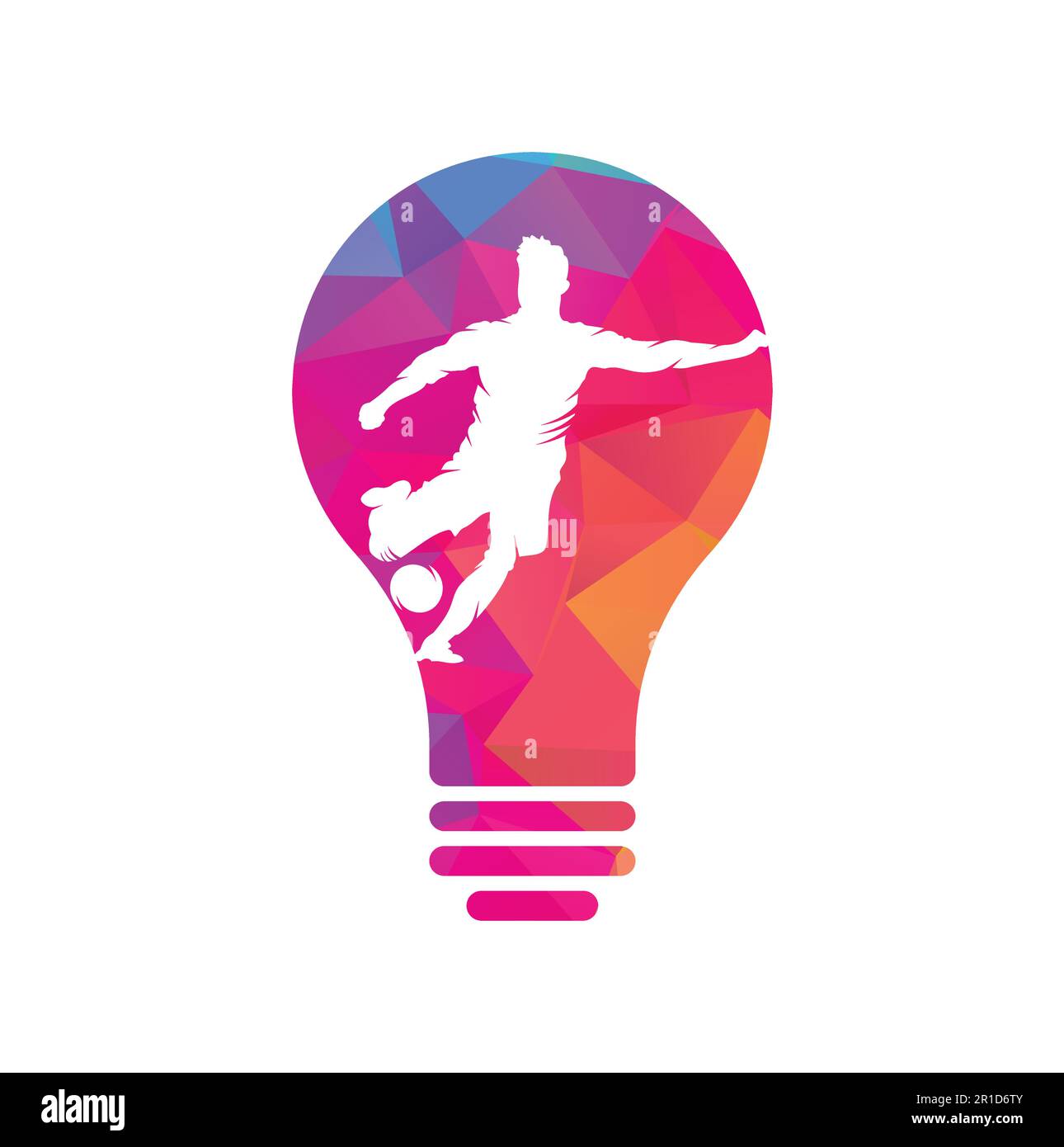 Soccer and Football Player logo design. Dribbling ball logo vector icon ...