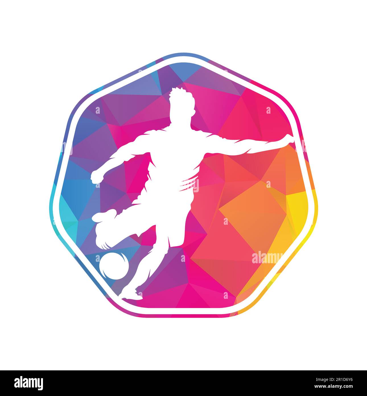 Soccer and Football Player logo design. Dribbling ball logo vector icon ...