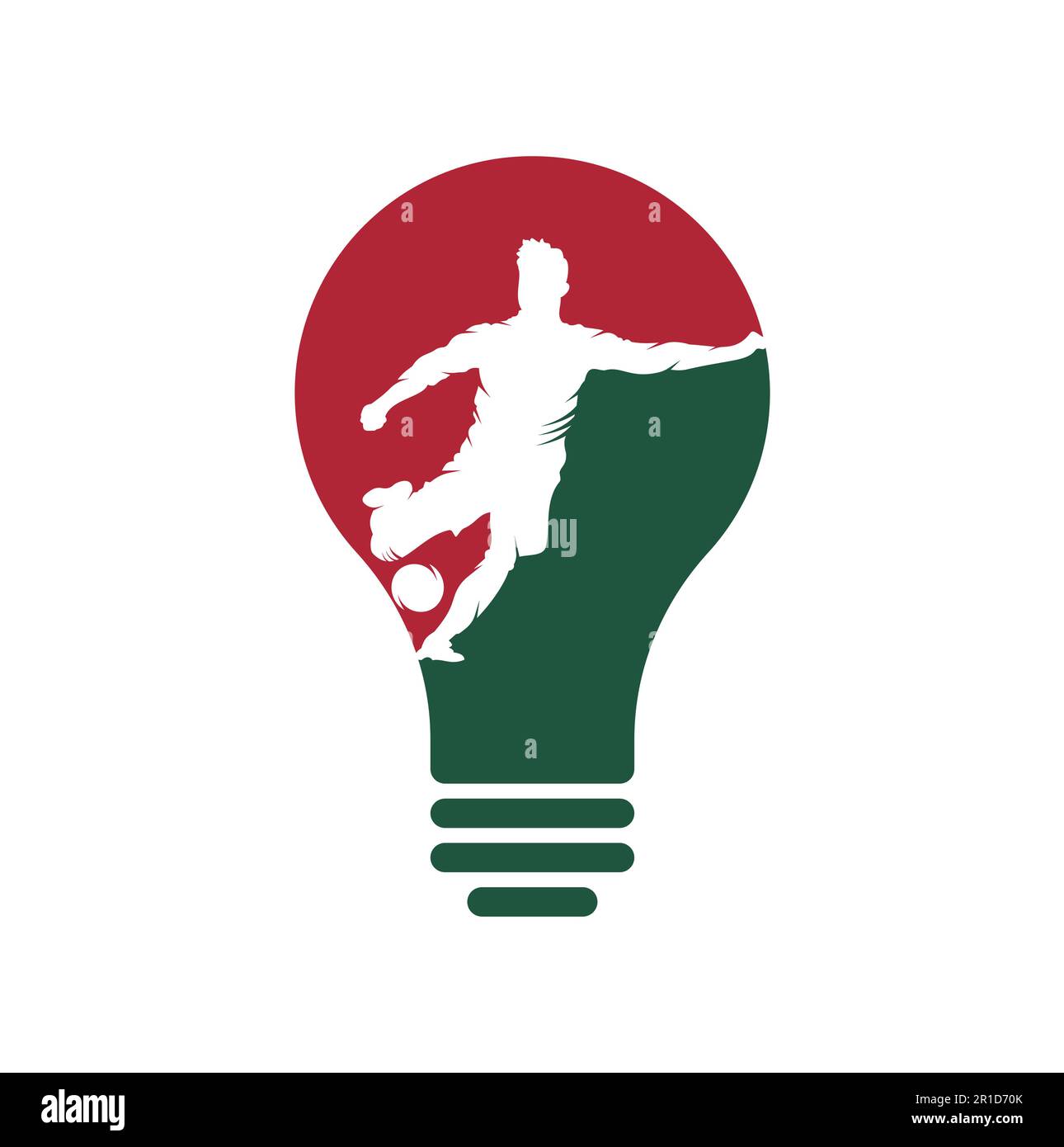 Soccer and Football Player logo design. Dribbling ball logo vector icon ...