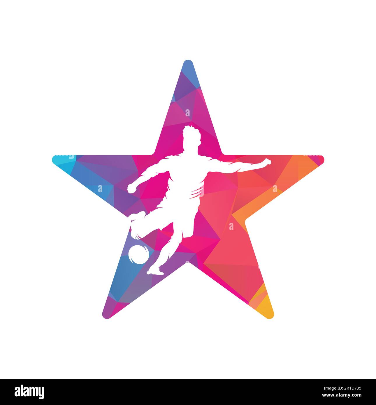 Soccer and Football Player logo design. Dribbling ball logo vector icon ...