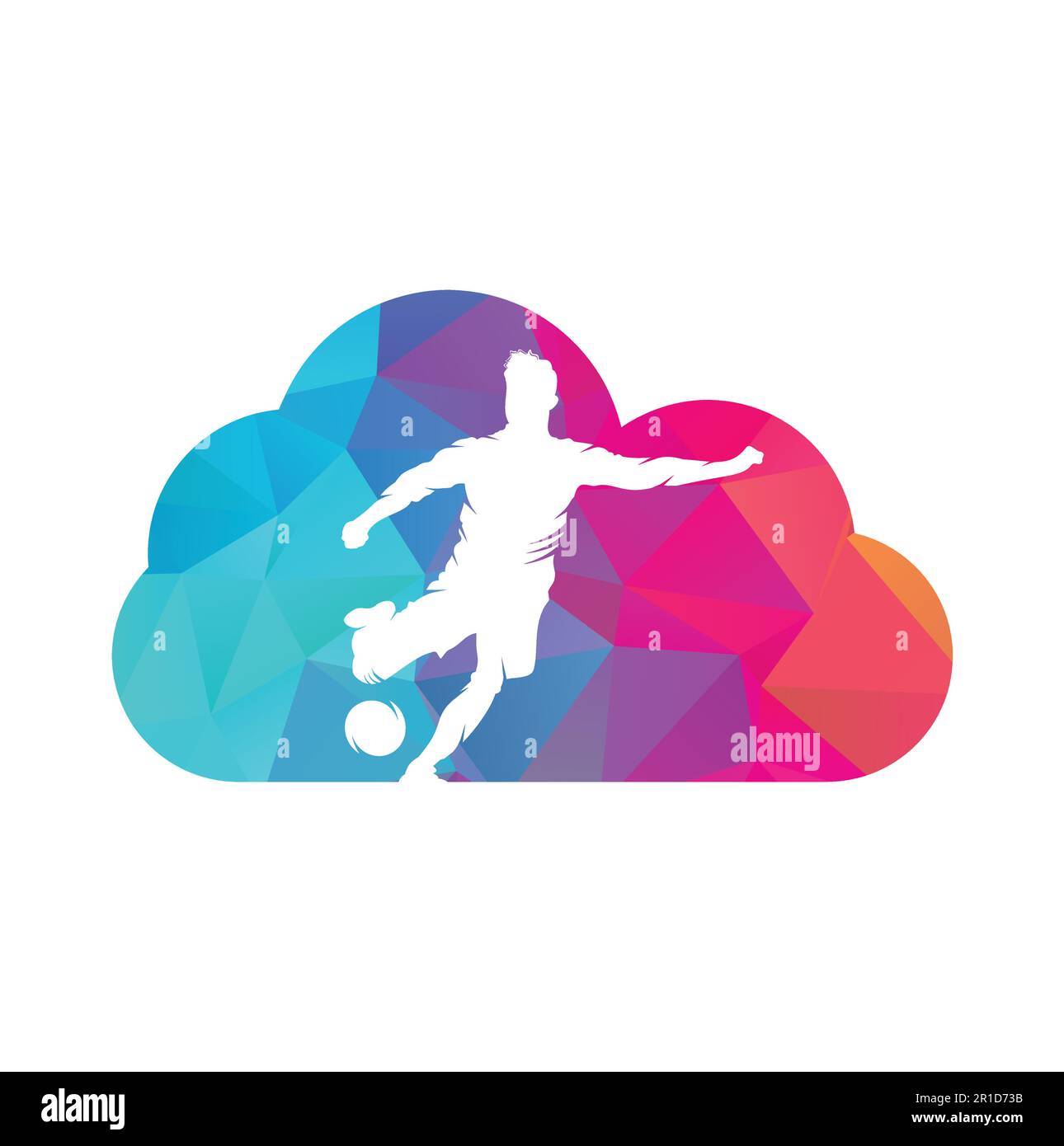 Soccer and Football Player logo design. Dribbling ball logo vector icon ...