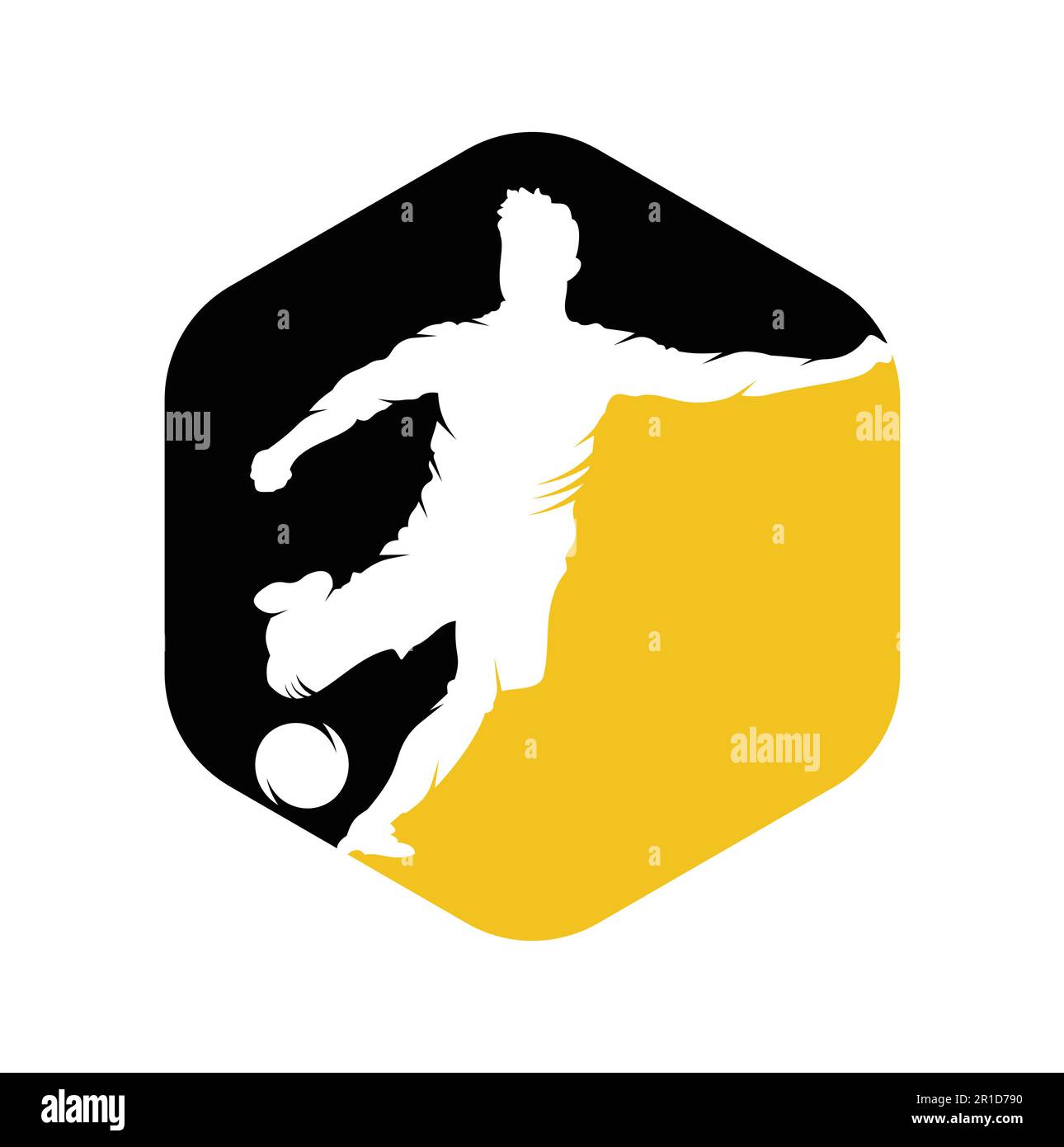 Soccer and Football Player logo design. Dribbling ball logo vector icon ...
