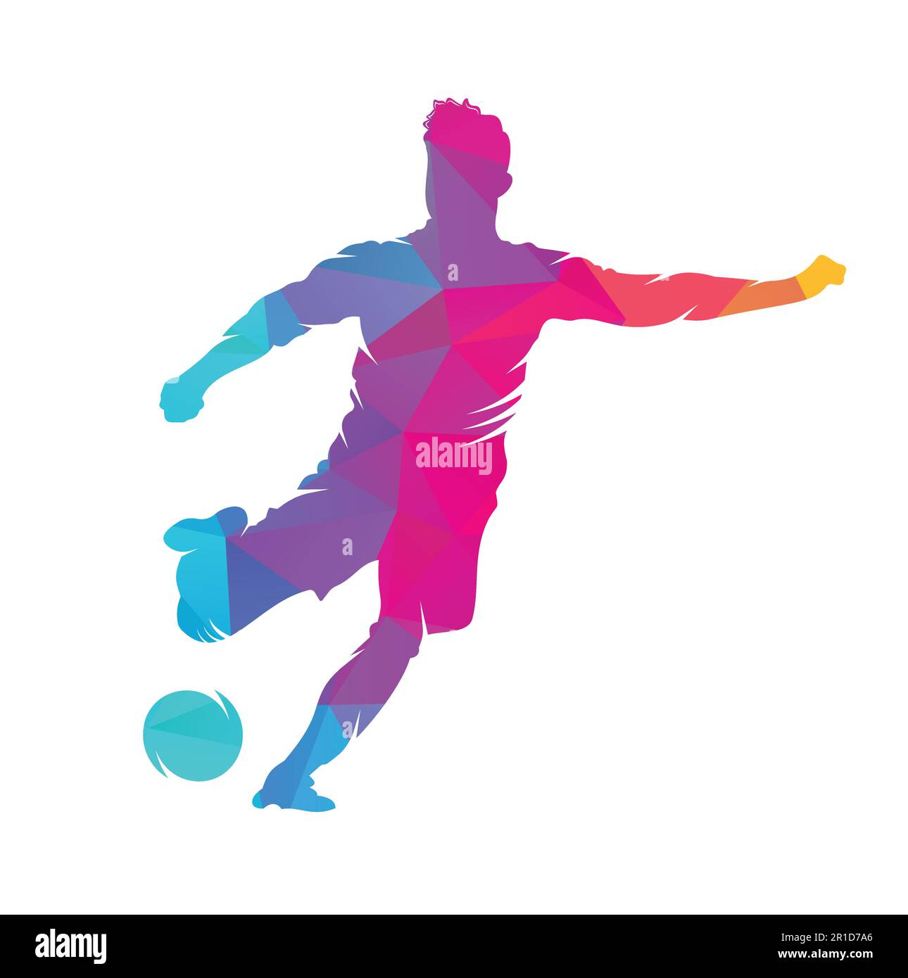 Soccer and Football Player logo design. Dribbling ball logo vector icon ...