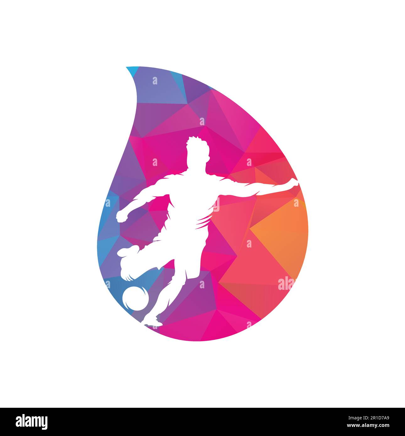 Soccer and Football Player logo design. Dribbling ball logo vector icon ...