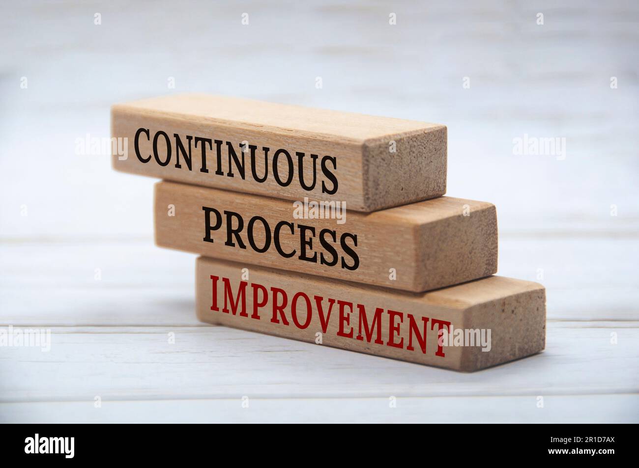 Continuous Process Improvement text on wooden blocks. Business culture ... Continuous Process Improvement text on wooden blocks. Business culture ...