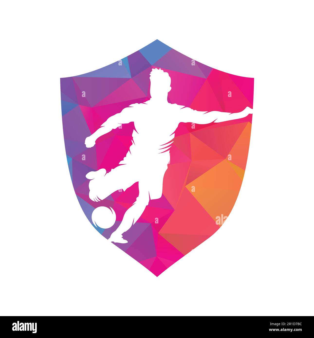 Soccer and Football Player logo design. Dribbling ball logo vector icon ...