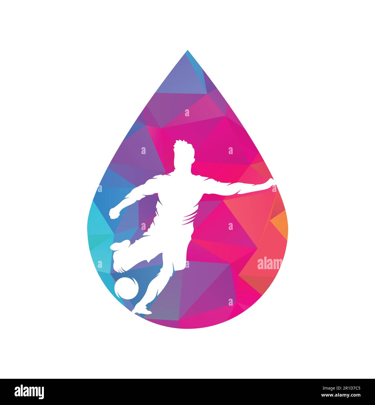 Soccer and Football Player logo design. Dribbling ball logo vector icon ...