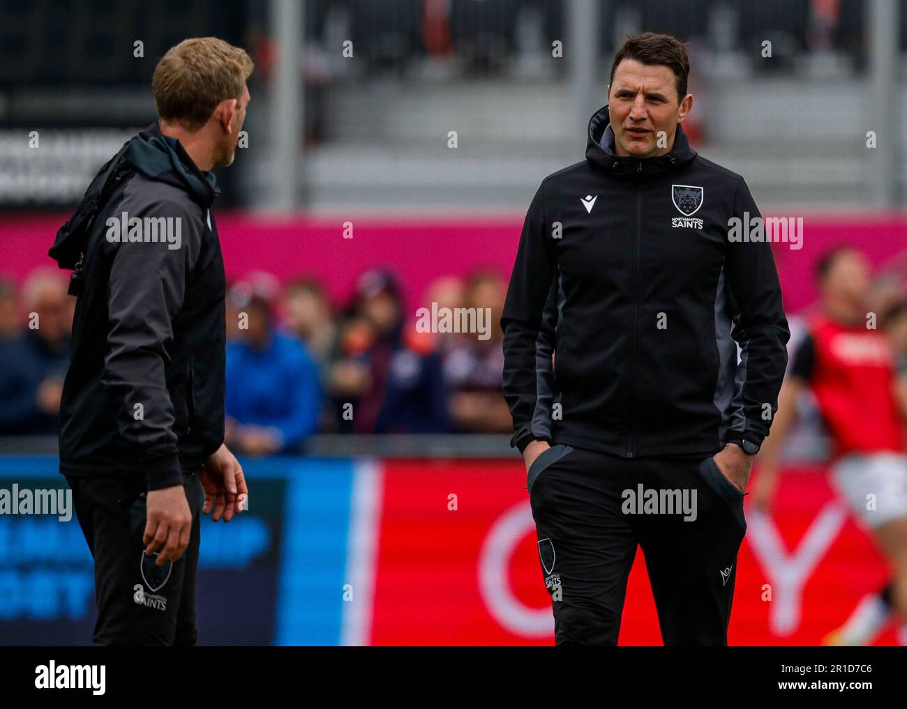 Northampton head coach Sam Vesty (left) with Northampton's director of ...