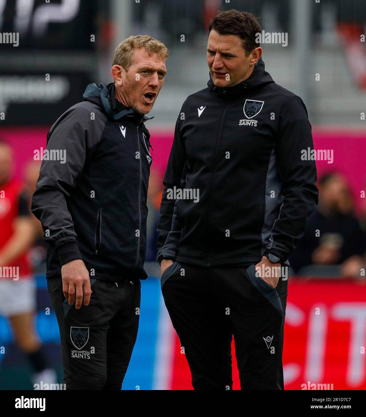 Northampton head coach Sam Vesty (left) with Northampton's director of ...