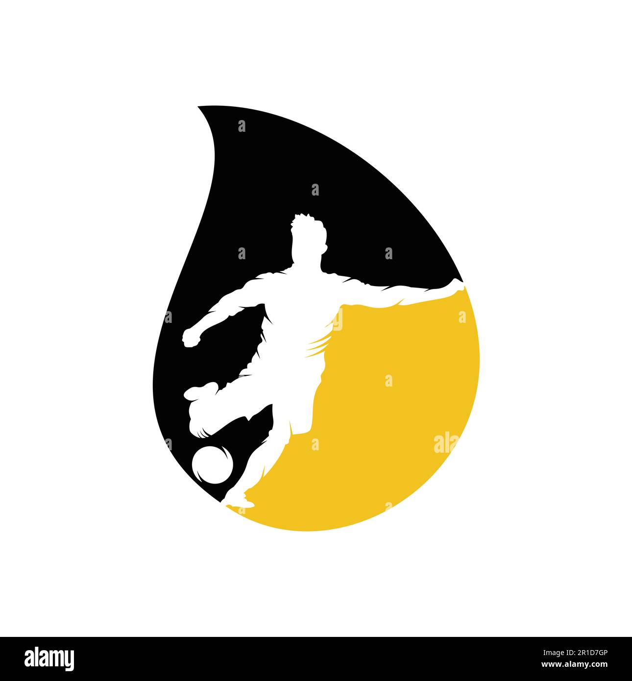 Soccer and Football Player logo design. Dribbling ball logo vector icon ...