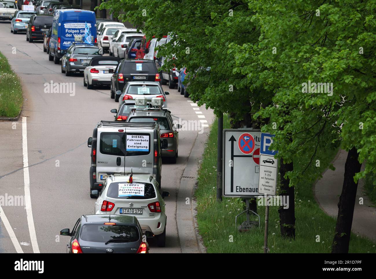 Munich, Germany. 13th May, 2023. Participants of a motorcade against ...