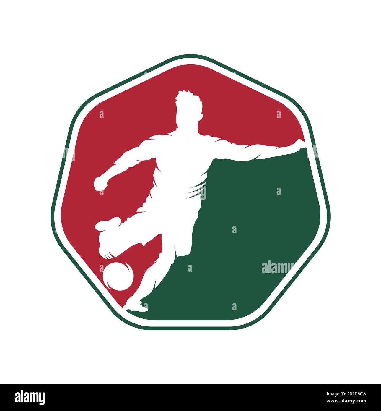 Soccer and Football Player logo design. Dribbling ball logo vector icon ...