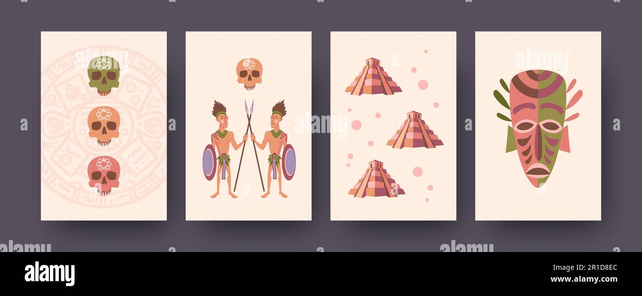 Ethnic illustration set of Inca Empire elements Stock Vector Image ...