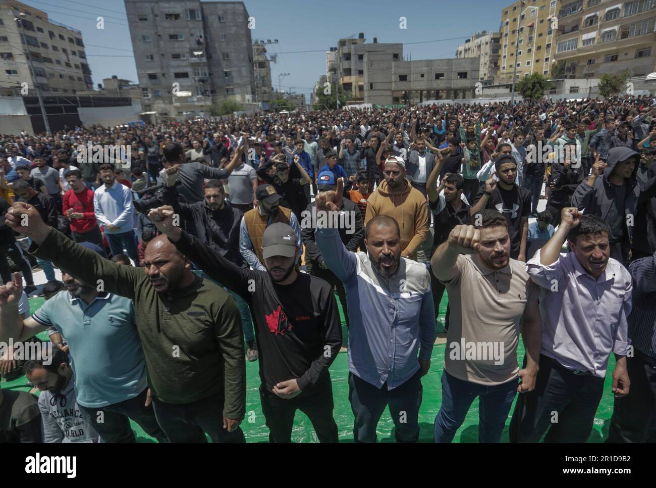May 13, 2023, Gaza City, The Gaza Strip, Palestine: Palestinians attend ...