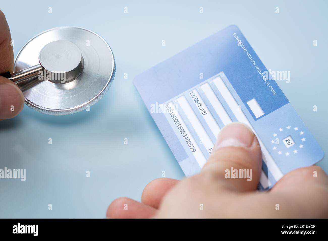 European health insurance card, doctor's office, Concept, EU document ...