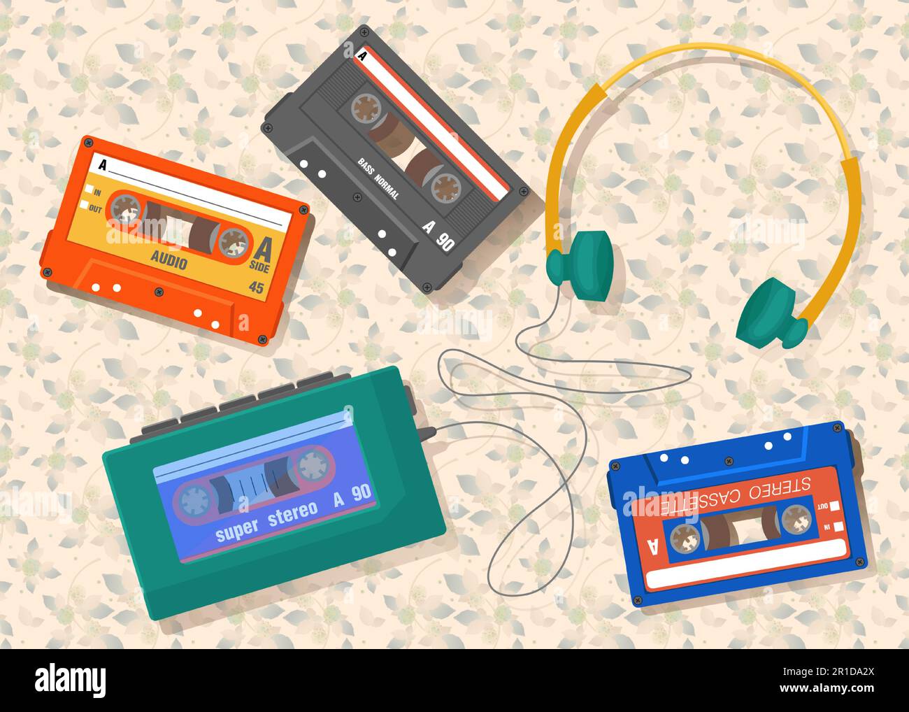 Obsolete cassette tapes Stock Vector Images - Alamy