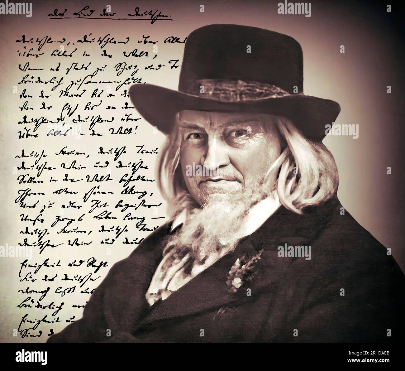 August Heinrich Hoffmann, Hoffmann von Fallersleben, 1798 –1874, German ...