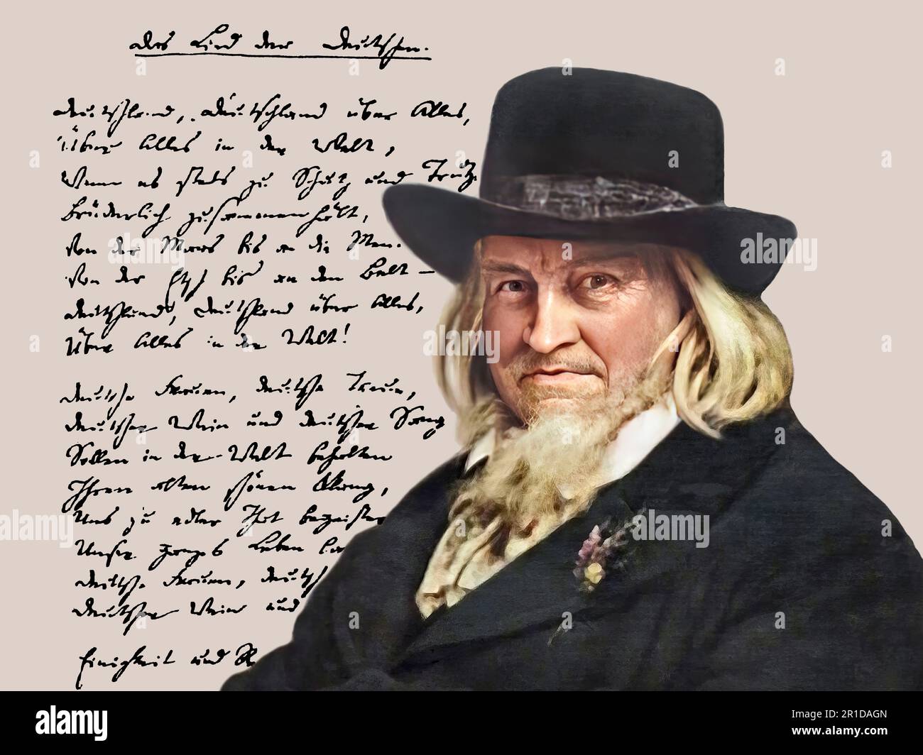 August Heinrich Hoffmann, Hoffmann von Fallersleben, 1798 –1874, German ...